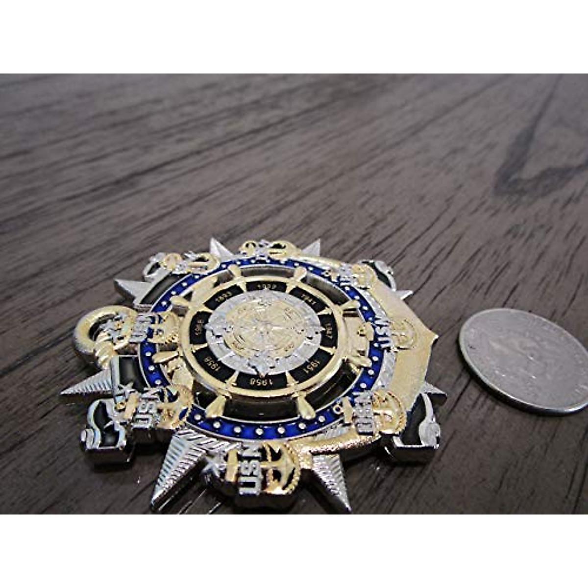 United States Navy Chiefs Mess * Goat Locker Compass Navy Chief CPO Challenge Coin