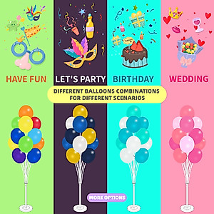 Balloon Column Kit Set of 2 With Balloons Included - Balloon Tower with Stand, Base, and Pole,Backdrop Decoration for Wedding, Baby Shower, Birthday Party, or Bachelorette Parties (Rainbow)