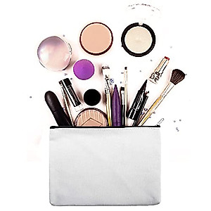 Muka 12 Pack Plain DIY Canvas Bag White Pouch for Painting 6-3/4 x 4-3/4 Inches Cosmetic Bag