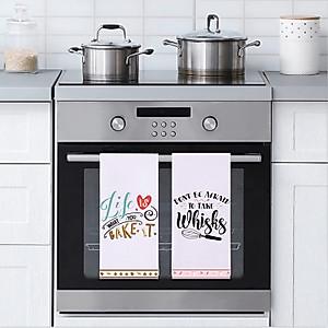 LXOMILL Funny Kitchen Towels, Baking Gifts for Women, Baker Gift, Funny Baking Cooking Towels, Baking Funny Dish Towels