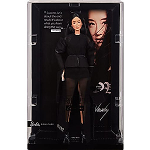 Barbie Tribute Collection Vera Wang Doll, Wearing Black Romper and Chiffon Dress, with Doll Stand & Certificate of Authenticity, Gift for Collectors