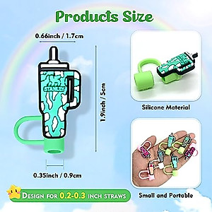 Stanley Straw Cover Cap for Stanley Cup, Reusable Straw Topper for Stanley 30&40 Oz Tumbler, Straw Tip Covers for Stanley Cups Accessories (10)