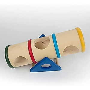 Litewoo Wood Seesaw Tunnel Toy for Dwarf Hamster Gerbil Rat Mouse Small Animal House Cage House Toy