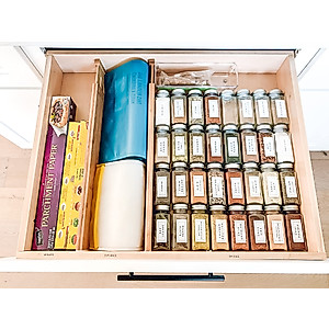 Lipper International 8896 Bamboo Wood Custom Fit Adjustable Kitchen Drawer Dividers, Set of 2