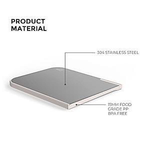 Zuutii Cutting Boards Double-Sided,Stainless Steel Cutting Board for Kitchen,Plastic Cutting Board Dishwasher Safe Non-Slip,BPA Free,Juice Grooves,Chop Meat,Veggies,16.5x11x0.75inch Light Cream
