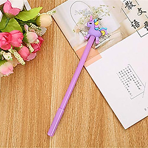 WIN-MARKET Animal Horse Gel Ink Pen Cute Kawaii Black Writing Pens Ballpoint Black Ink Gel Pen Party Gift Gel Ink Pens Funny School Stationery Office Supplies(6PCS)