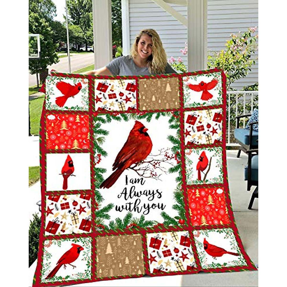 Cardinals Birds Sherpa Blanket Super Soft Throw Fleece Warm Blanket for Bedroom Couch Sofa Living Room 51x59