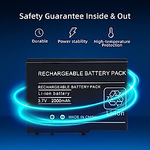 Xahpower DS Lite Battery, 2000mAh Rechargeable Lithium-ion Battery for Nintendo DS Lite with Tool Pack Kit