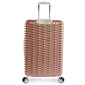 BEBE Women's Lydia 2 Piece Set Suitcase with Spinner Wheels, Rose Gold, One Size