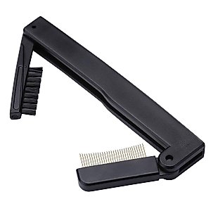 Dual-Sided Folding Mascara and Brow Grooming Tool - Lash Separator, Applicator, and Compact Eyebrow Brush