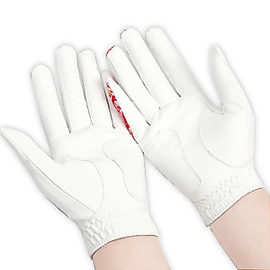 wosofe Golf Glove Women Pair Cool Leather Both Hand Summer Floral Large Colorful Breathable Sport Gloves