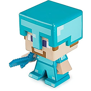 Mattel Minecraft 2021 Special Edition Figure – Large-Sized Steve in Diamond Armor for Minecraft Live Festival, Action Toy for Kids Ages 6 Years and Older