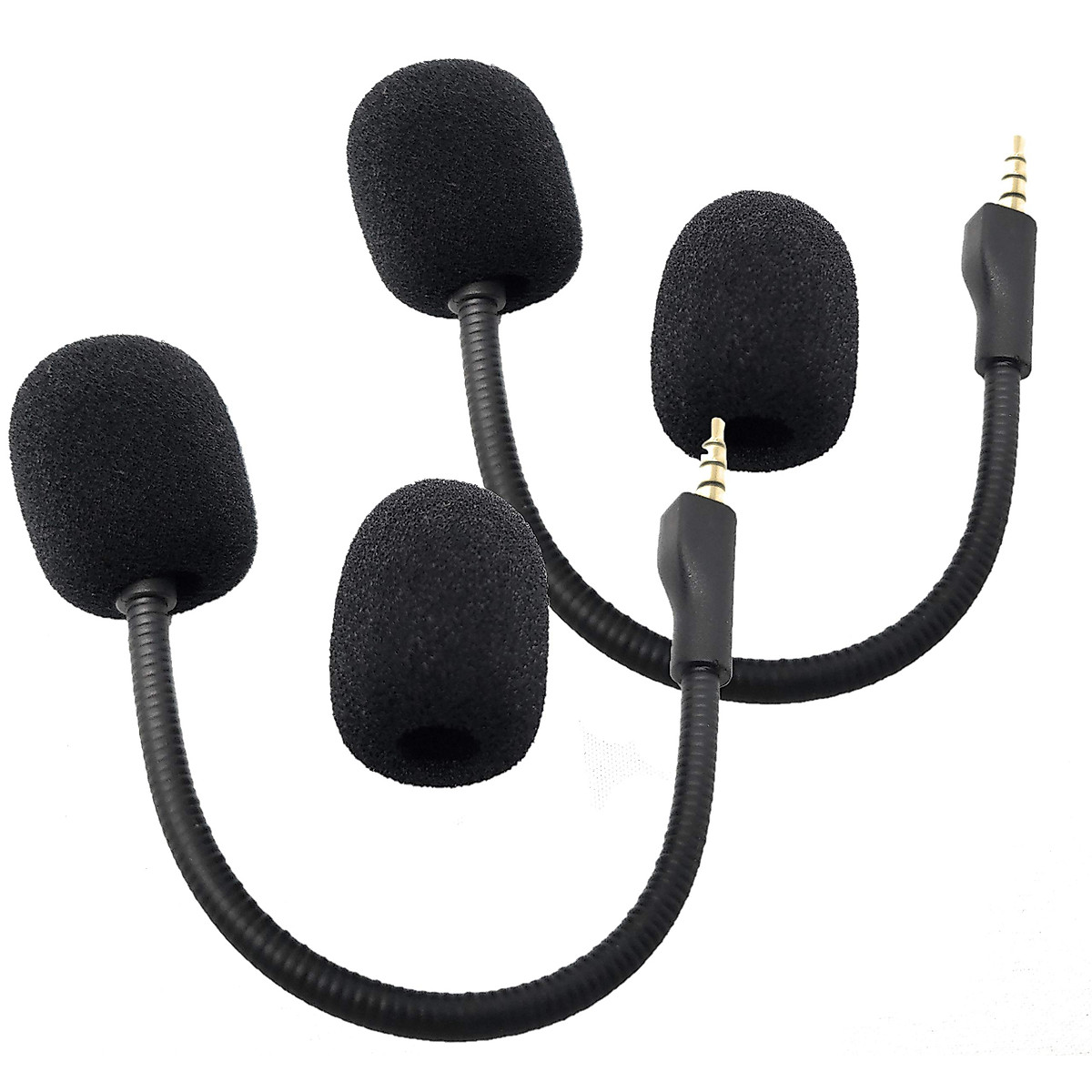 TNE 2 Pack Replacement Game Mic for Steelseries Arctis 1 Headphones Detachable Microphone Boom for Arctis 1 PS4 Pro PS5 Xbox One X Computer PC Gaming Headsets 3.5mm Jack Noise Cancelling