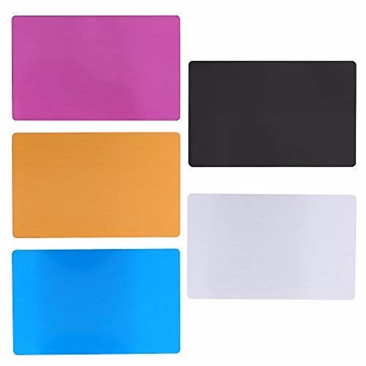 100 pcs Blank sublimation metal name card Thick Laser Metal Name Card printing blank business card use sublimation ink and paper (Silver )