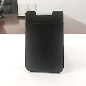 RUIVE Mobile Stick Card on Wallet Hhone Holder Hard Glue Credit as Holder Functioning Wallet Note 20 Ultra (Black, One Size)