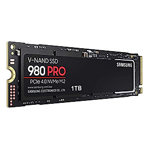 SAMSUNG 980 PRO SSD 1TB PCIe 4.0 NVMe Gen 4 Gaming M.2 Internal Solid State Drive Memory Card, Maximum Speed, Thermal Control, MZ-V8P1T0B