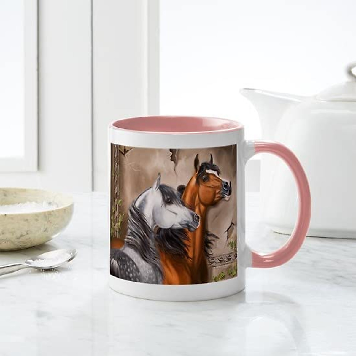CafePress Arabian Horse Mugs Ceramic Coffee Mug, Tea Cup 11 oz