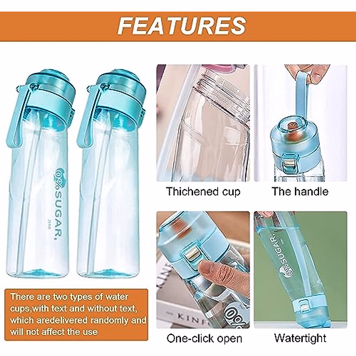 Air Up Water Bottle with 7 Flavour Pods, 650ML Drinking Bottle, BPA Free 0 Sugar, 0 Calories Water Bottle, for Gym and Outdoor