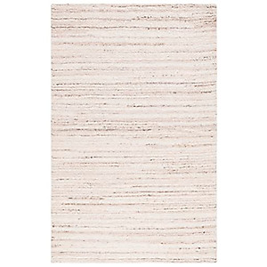 Safavieh Casablanca Collection 3' x 5' Beige/Ivory CSB792B Handmade Solid Wool 0.8-inch Thick Area Rug