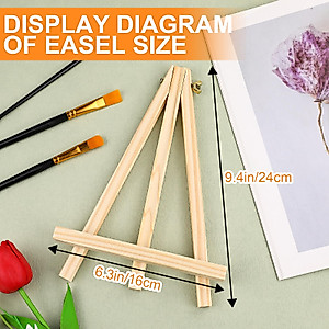 ESRICH 4 Pack 9 Inch Wood Easels, Easel Stand for Painting Canvases, Art, and Crafts, Tripod, Painting Party Easel, Kids Student Tabletop Easels for Painting, Portable Canvas Photo Picture Sign Holder