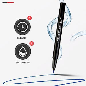 UNIMEIX Eyeliner Liquid Liner Waterproof Eye Liner Makeup Eyeliner Pen Precise All Day Eyeliner Striking Navy