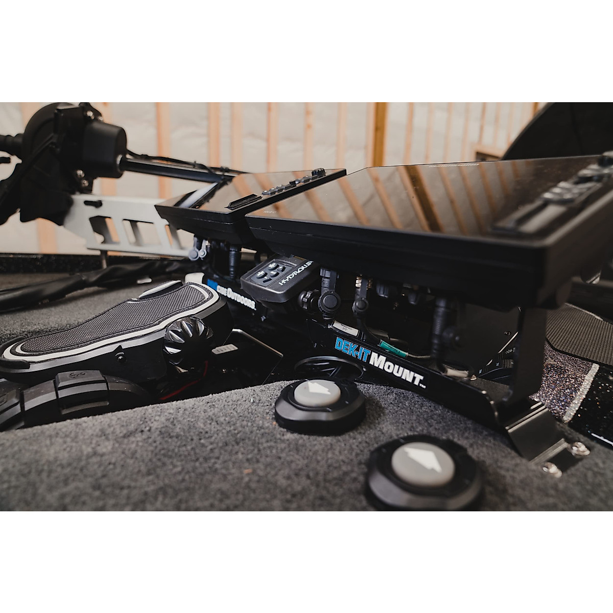 PROcise DEK-It Fish Finder Mounts for Boats, Dual Unit, Low Profile Deck Fish Finder Mount, Depth Finder Mount and Other Fishing Accessories, Marine-Grade Aluminum, Secure and Rust-Proof