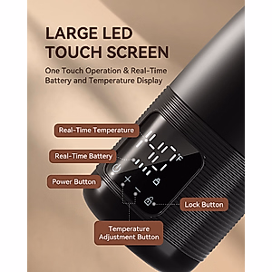 Smart Temperature Control Heated Coffee Mug with 6-10H Battery Life & LED Display, 12 Oz Self Warming Rechargeable Coffee Tumbler with Leak-Proof Lid, for Travel, Road Trip, Camping, Hiking, Car, etc