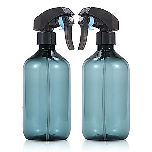 Yebeauty Plant Mister Spray Bottle, 2Pcs 17oz 500ml Fine Mist Plant Atomizer Watering Sprayer Bottle for Gardening Cleaning Solution with Top Pump Trigger Water, Clear Blue