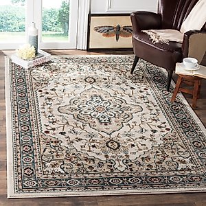 SAFAVIEH Lyndhurst Collection Accent Rug - 3'3" x 5'3", Cream & Beige, Traditional Oriental Design, Non-Shedding & Easy Care, Ideal for High Traffic Areas in Entryway, Living Room, Bedroom (LNH338B)