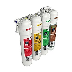 AQUATICLIFE Twist-in 100 GPD 4-Stage Ro Unit (Sediment, Carbon Block, Membrane, Deionization)