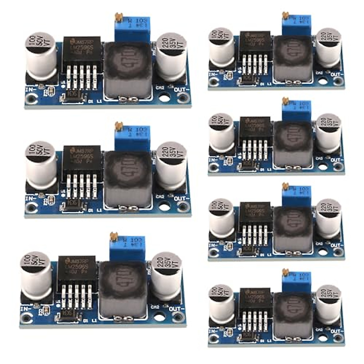 Dorhea 7PCS LM2596 DC to DC Buck Converter Voltage Regulator 3.0-40V to 1.5-35V Buck Converter DIY Adjustable Power Supply Step Down Module