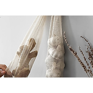 AHYUAN Hanging Mesh Storage Bags 5 Pack Onion Bags Mesh Garlic Net Bags Potatoes Bags Long and Large Reusable Net Storage Produce Bags for Fruit Veggies Garbage Bag for Home RV Camper Storage