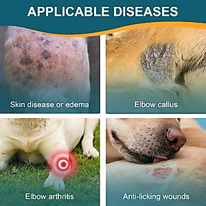 Dollephi Dog Elbow Protector for Shoulder and Front Leg, Dog Recovery Sleeves Support Pet Wounds Prevent Licking, Elbow Pads Injury and Loss of Stability from Arthritis（XL,Blue