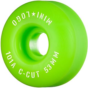 Mini Logo C-Cut '2' 101A Skateboard Wheels, 53mm, Green