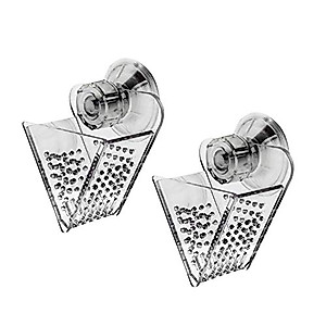 balacoo 2pcs Aquarium Cone Red Worm Feeder Acrylic V-Shape Brine Shrimp Feeder Red Bug Feeder Nematode Cup with Suction Cups