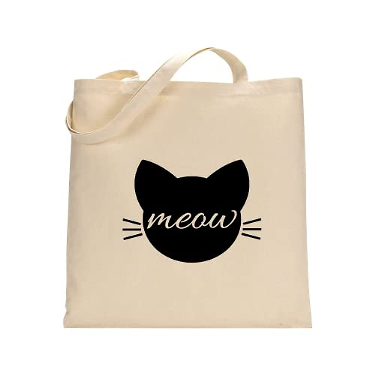 Georgiabags Cat Design Canvas Tote Bags, Carrying Book Bags Shopping Grocery