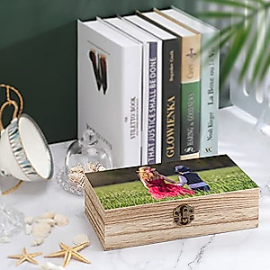 Custom Wooden Storage Box with Lid and Lock, Personalized Design Your Keepsake Box with Picture Text, Add Photo Logo Decorative Wooden Box for Home Decor Storage
