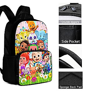 Vfraltvp 15in Cartoon Backpack Cute Travel Backpack Fashion Anime Daypack With 50pcs Stickers C1