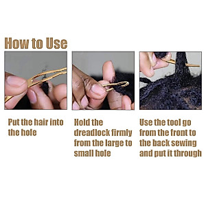 4Pcs Interlocking Tool For Locs - Dreadlock Tool, Sisterlock Retighten Tool - Easyloc Hair Tool For Dreadlocks, Interlocks & Sisterlocks - Sisterlock and Dreadlocks Starter Kit with A Storage Bag