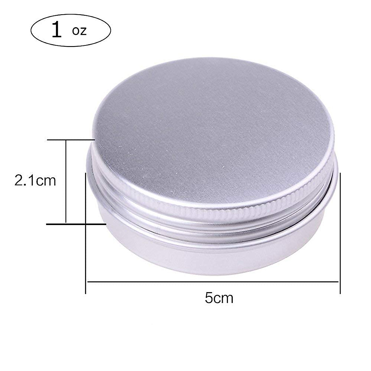 Marsheepy 30 ml（1 oz） 24 Pack Silver Aluminum Round Lip Balm Tin Storage Jar Containers with Screw Cap for Lip Balm, Cosmetic, Candles