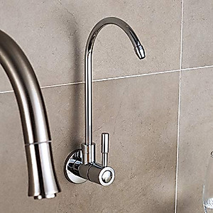 Faucet_ Wall Mount Solid Brass Water Filter Faucet Chrome Plate Plaged Reverse Osmosis Filters Drinking Tap 1/2 Inch