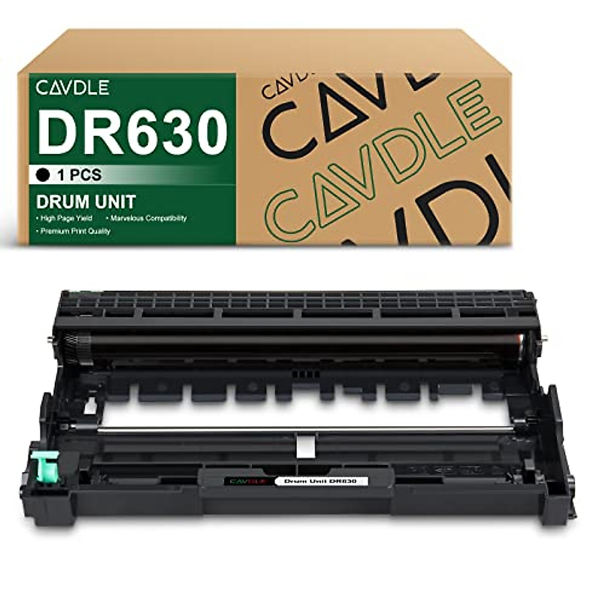 CAVDLE DR-630 Compatible Drum Unit Replacement for Brother DR630 Work with HL-L2300D HL-L2305W HL-L2360DN HL-L2380DW MFC-L2680W MFC-L2685DW MFC-L2705DW MFC-L2707DW DCP-L2500D DCP-L2520DW Printers