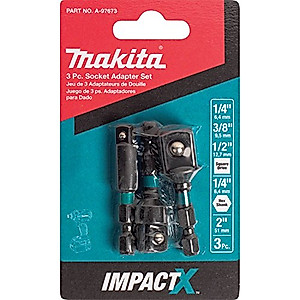 Makita A-97673 Impactx 3 Pc 2″ Socket Adapter Set
