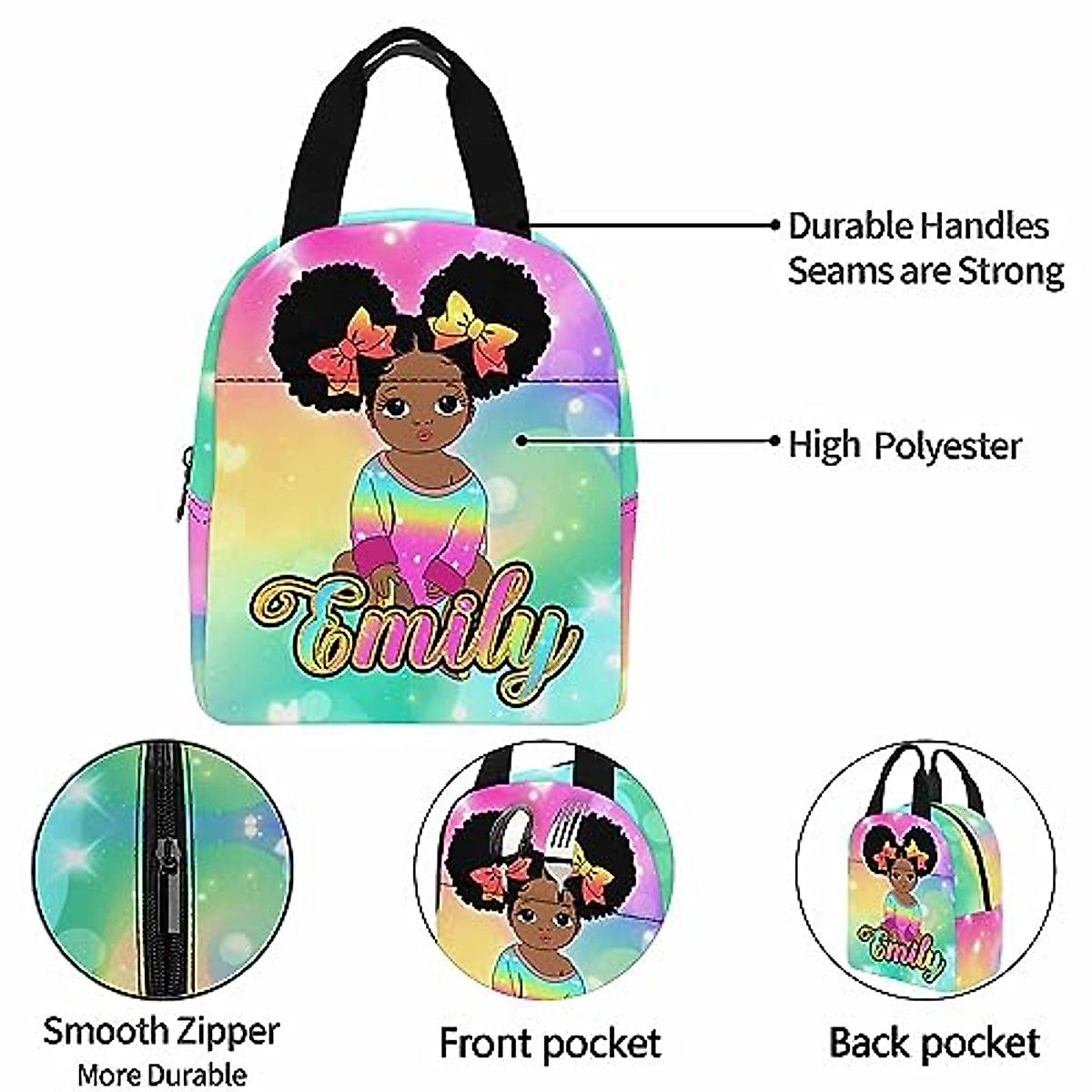 M YESCUSTOM Custom Girls Backpack with Name Personalized Elementary High School Bookbag Girl, Shoulder Bag for Girls Kids Teen Multi Color Travel Backpack Casual Daypack Bag for School College Camping