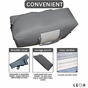 LEOH Extra Large Storage Bag for Clothes | Heavy Duty Storage Bags | Blanket Storage Bags with Zipper | Strong Packing Bags for Moving Comforter Underbed Bedding Blankets Quilts Pillows | 2x 180L