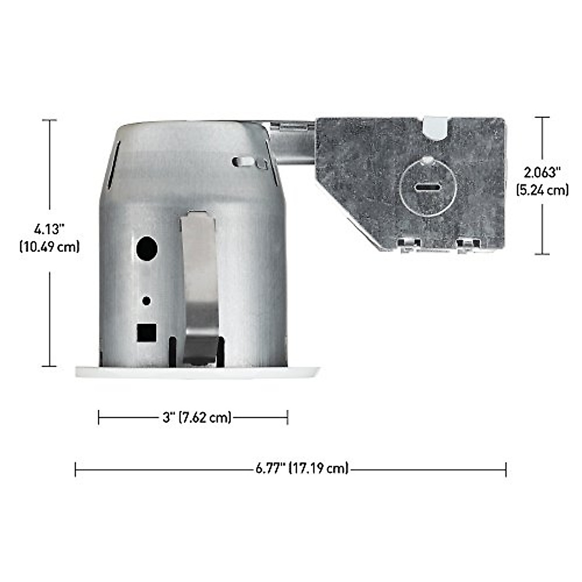 Globe Electric 3" LED IC Rated Swivel Round Trim Recessed Lighting Kit, White Finish, Easy Install Push-N-Click Clips, Bulb Included, 3.25" Hole Size 90717