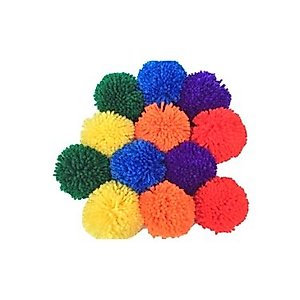 12-Pack 3.5" Yarn Sport Balls/Soft Fleece Balls (Rainbow Pack)