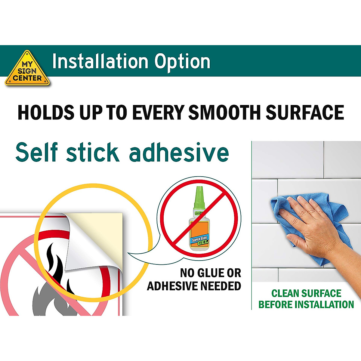 (2 Pack) Oxygen in Use No Smoking No Open Flames Decal Sign - 5"L x 3"W - Self-Adhesive 4 Mil Vinyl Decal - Indoor and Outdoor Use - 21157H2-VL-2