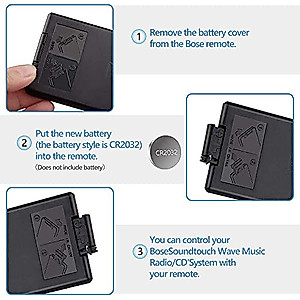 Young Replacement Remote Control Fit for Bose Wave SoundTouch Music Radio (SystemIII IV II I) AWRCC1 and AWRCC2- with Battery (Black)