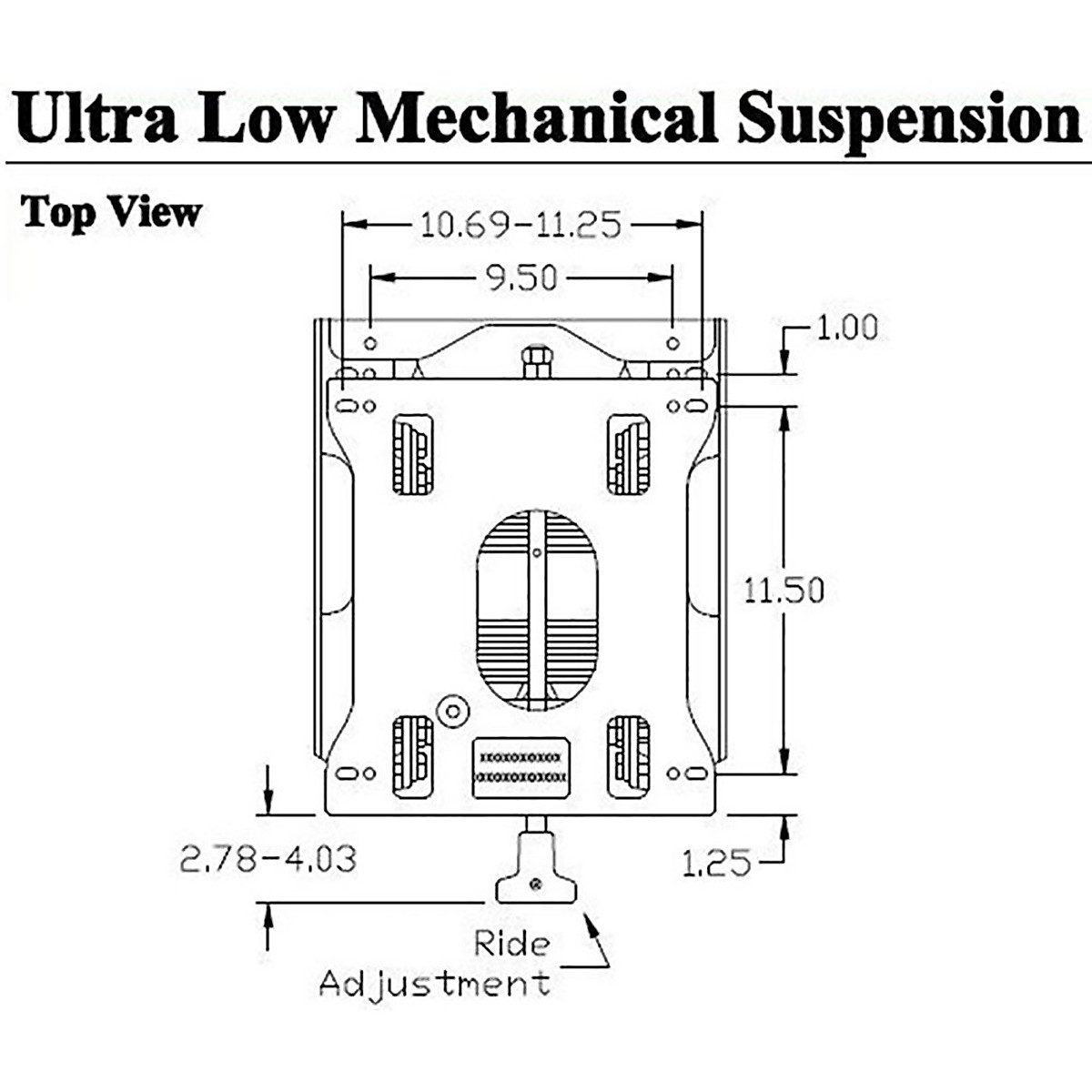 Stevens Lake Parts One New Seat Suspension Fits Universal, Universal Products 737 757 777 797 997, Bad BOY Fits John Deere, Gravely, Hustler, Fits Exmark, Fits Toro Zero Turn